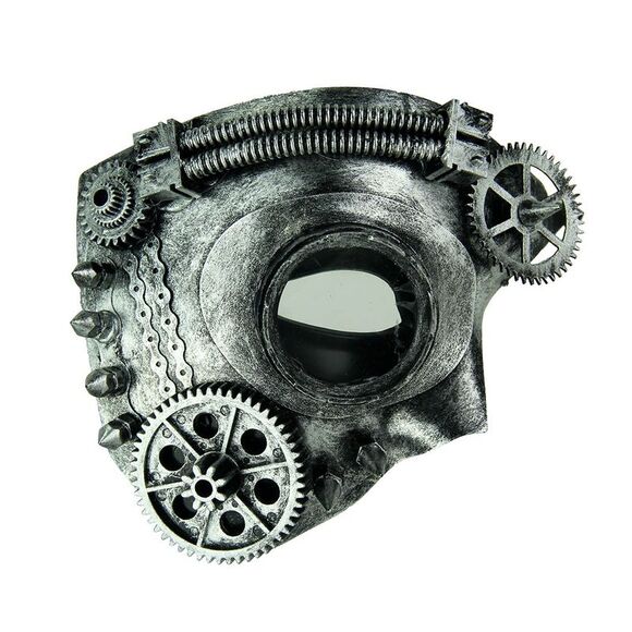 KBW | Accessories | Metallic Silver One Eye Steampunk Phantom Mask ...